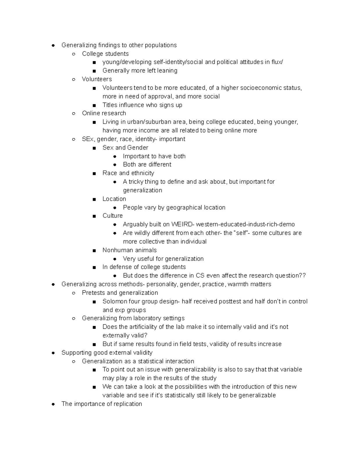 Methods 14 generalization - Generalizing findings to other populations ...