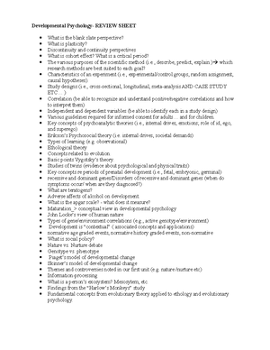 Human Development notes - Faizah Armfield-Bility 5/1/ Human Growth and ...