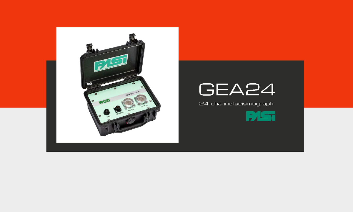 Sismógrafo GEA24 - PASI - GEA 24-channel seismograph GEA is a compact ...