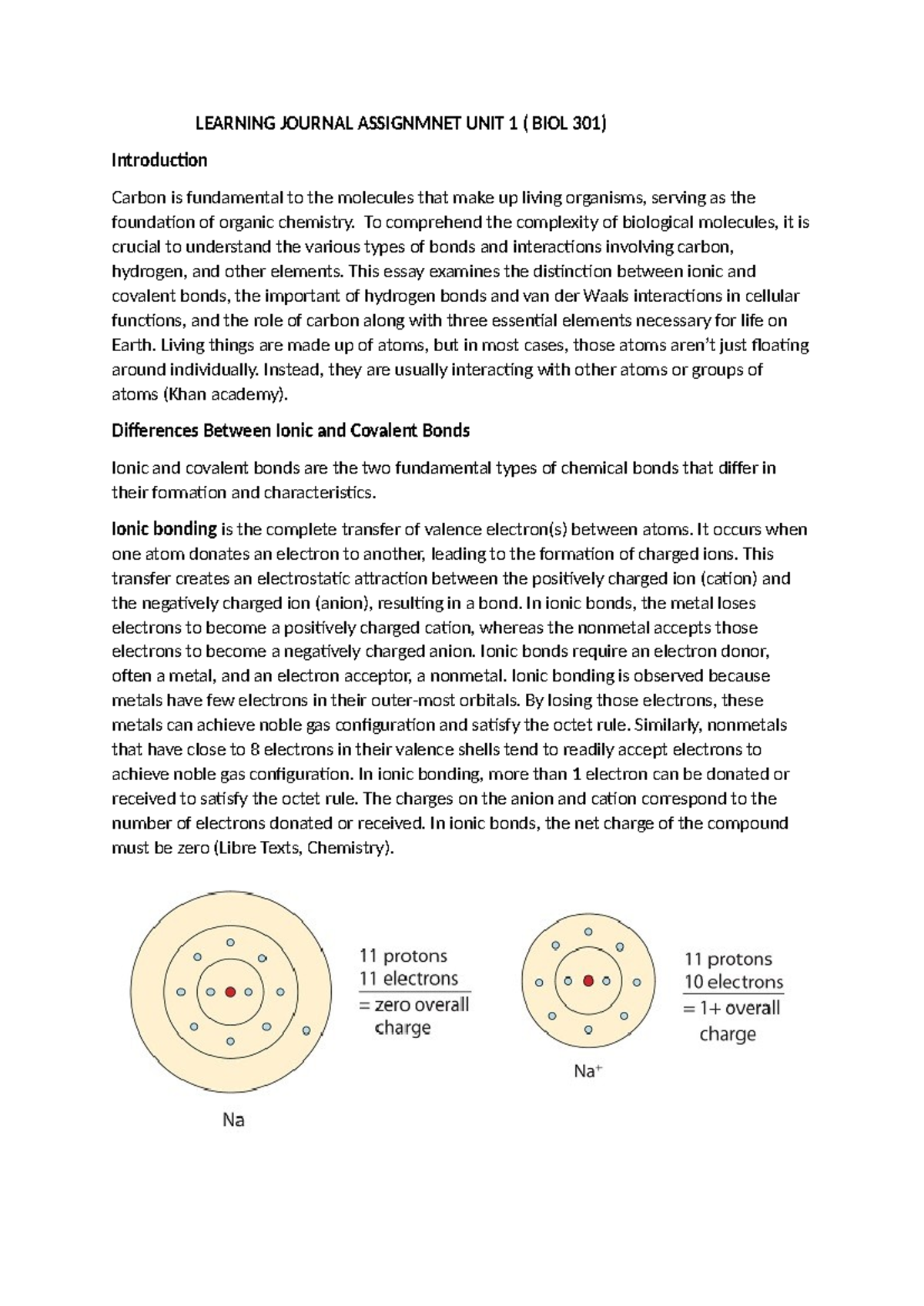 Learning Journal assignmnet unit 1 - LEARNING JOURNAL ASSIGNMNET UNIT 1 ...