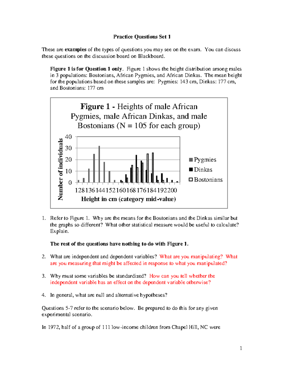 Practice Questions Set 1 - You can discuss these questions on the ...