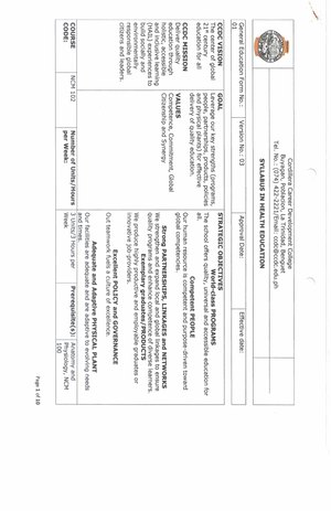 NCM 107 - Nursing - Studocu