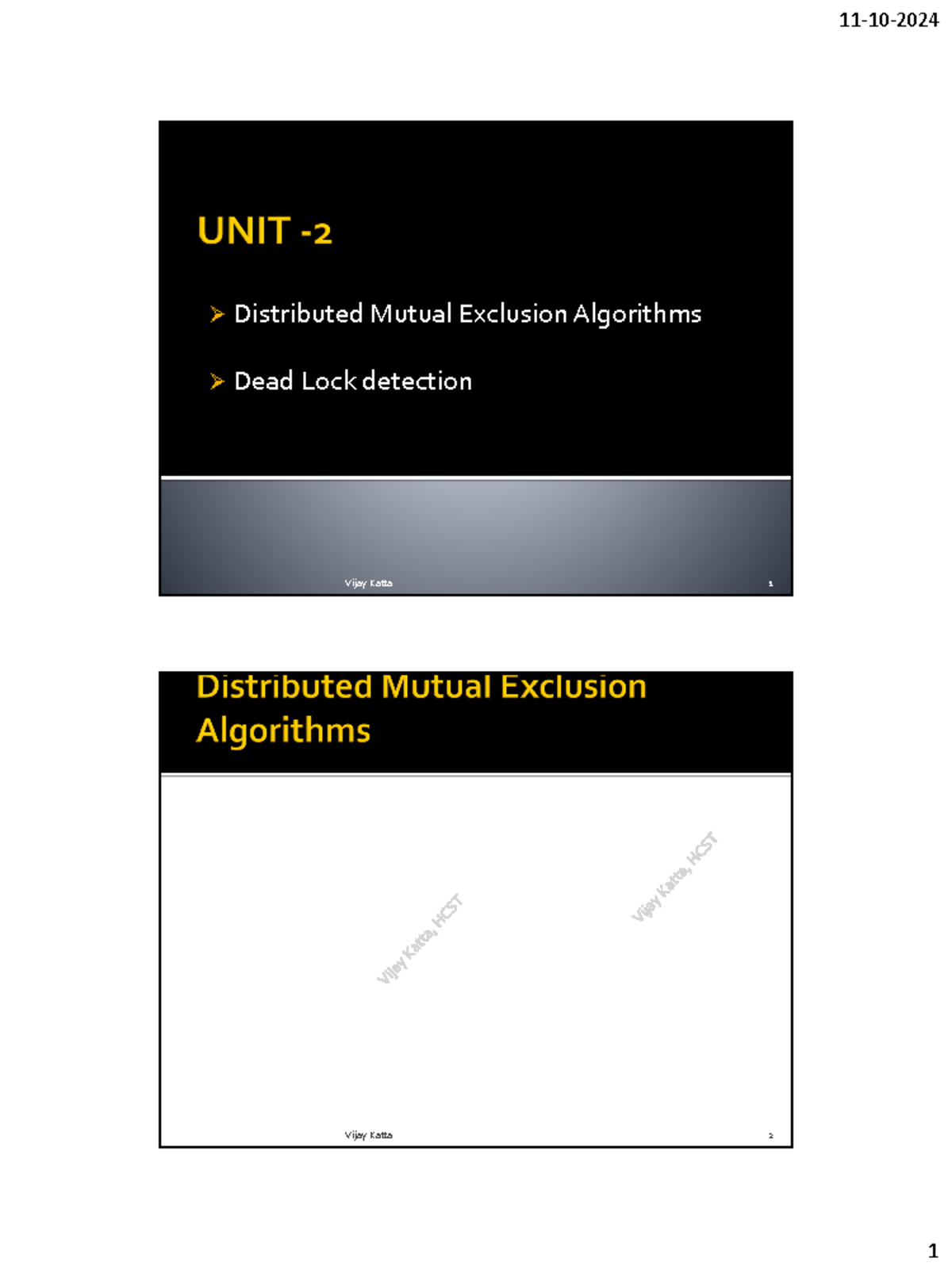 UNIT -2-A ME - notes of distributed system - Distributed Mutual ...