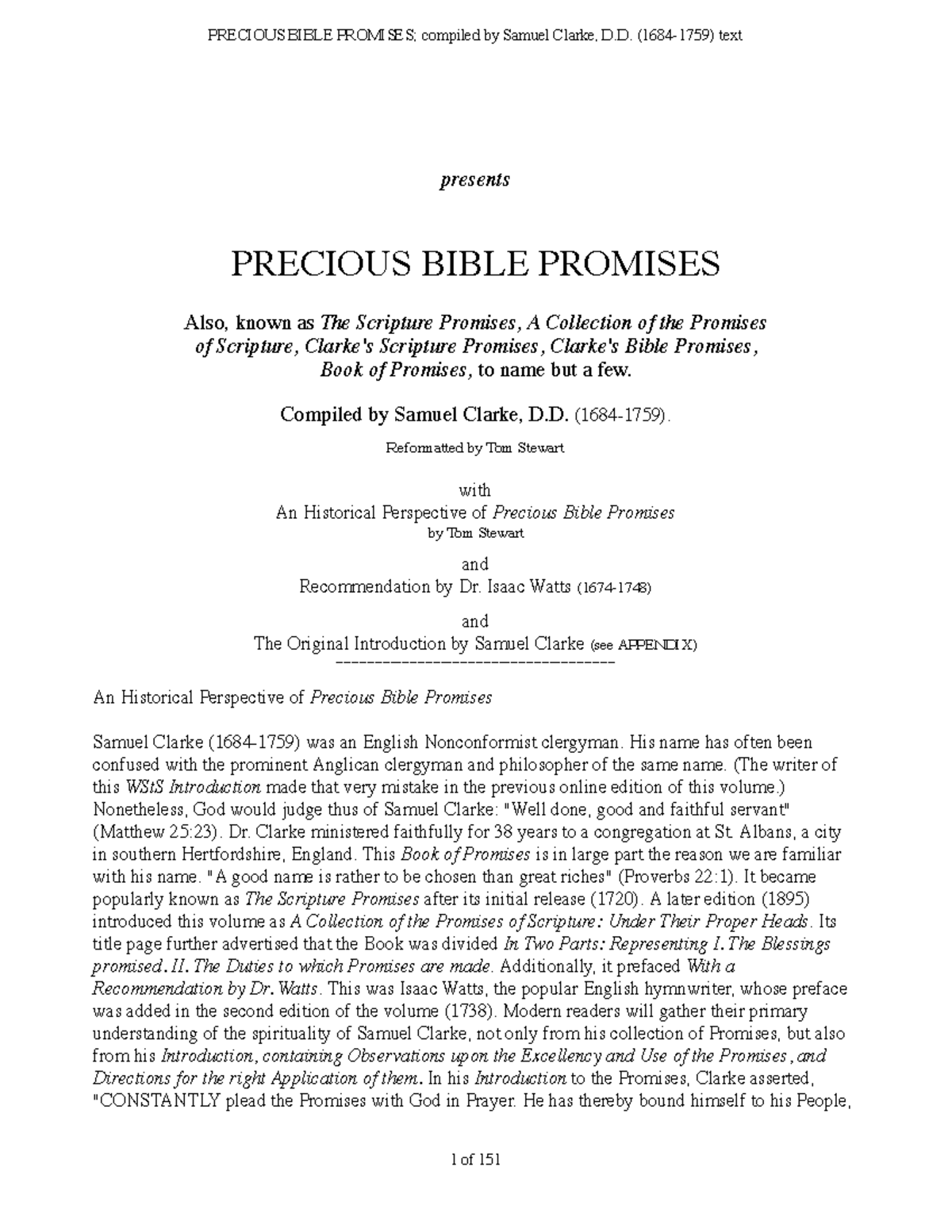 Biblepromises - presents PRECIOUS BIBLE PROMISES Also, known as The ...