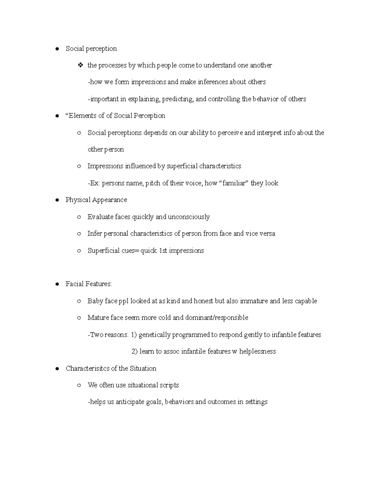 Chapter 4 perceiving others - Social perception the processes by which ...