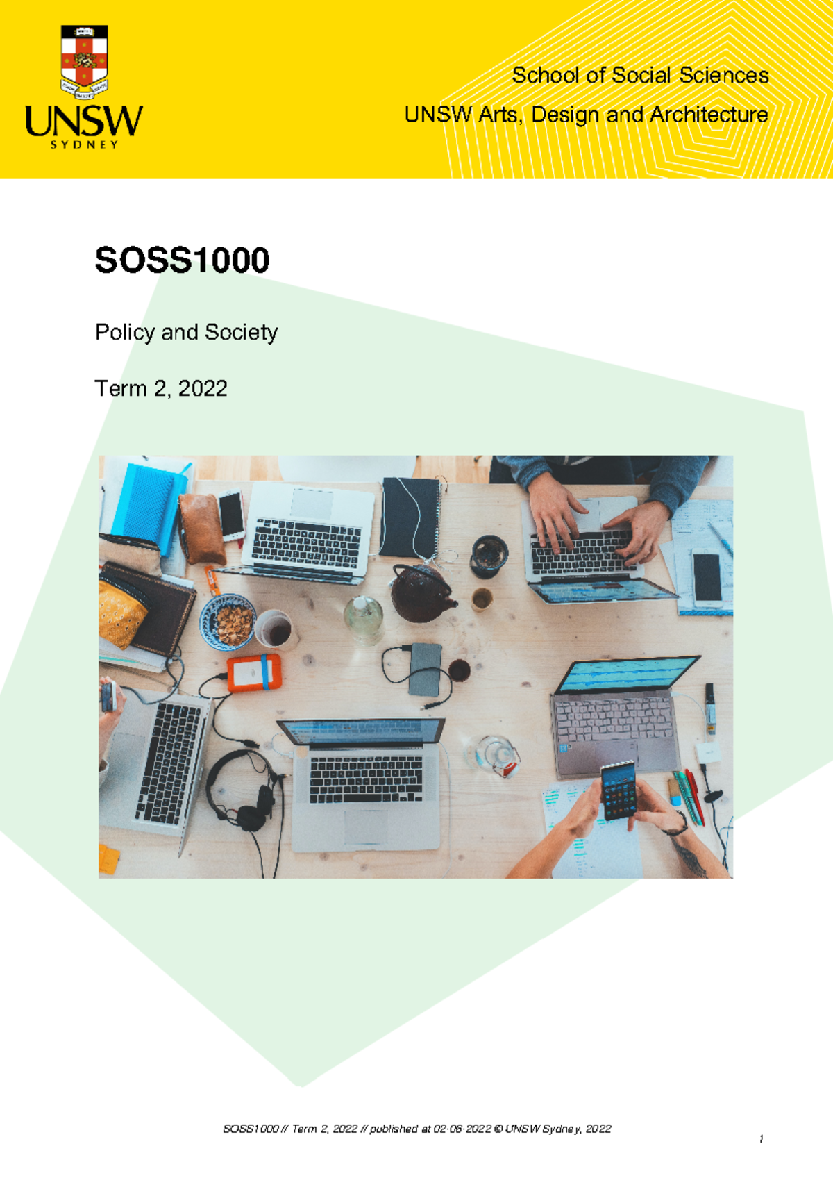 S0SS1000 Course Outline - School of Social Sciences UNSW Arts, Design ...