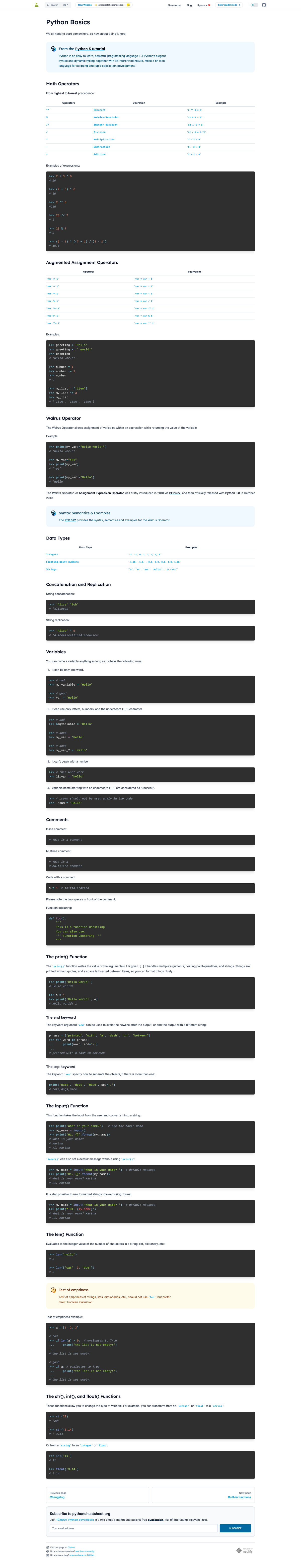 Pythoncheatsheet Org Cheatsheet Basics Python Basics We All Need To Start Somewhere So How