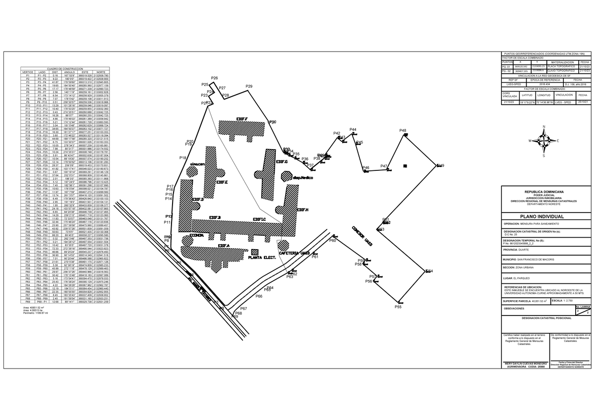 Plano uasd (1)-Modeloplano de la uasd - CUADRO DE CONSTRUCCION Area ...