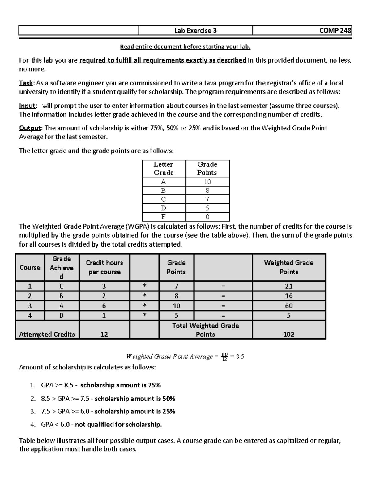 computer 248 Lab_03 - Lab Exercise 3 COMP 248 **Read entire document ...