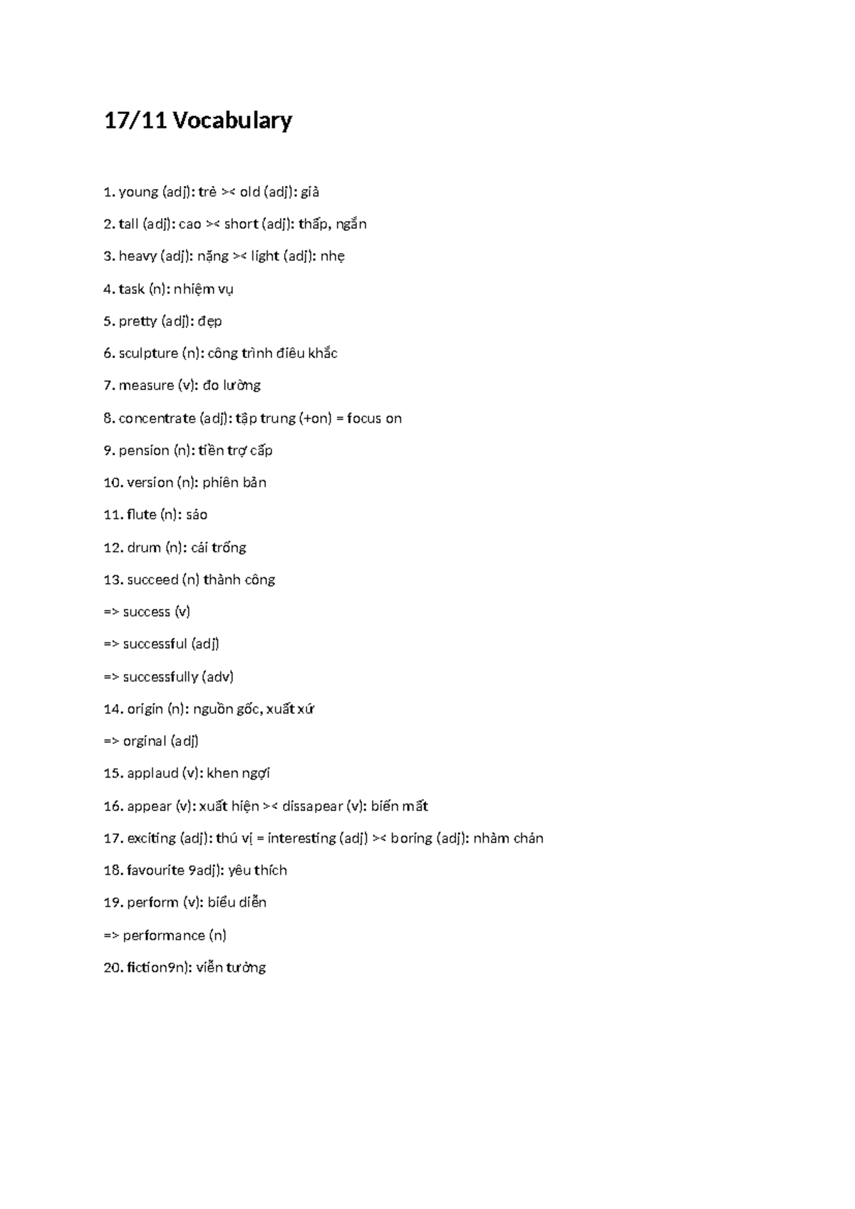 17 - 11 - tiếng anh lơips 7 - 17/11 Vocabulary 1. young (adj): trẻ >