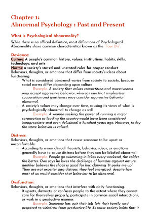 Ab psy review sheet 5 - Ch 14 Abnormal functioning can occur at any ...
