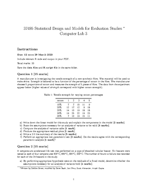 Lab2-1 - Week 3 Lab Work - 37495 Statistical Design and Models for ...
