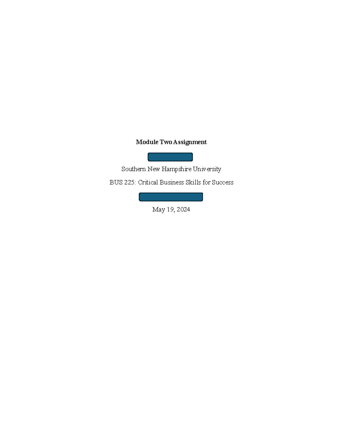 Module Two Assignment - In a report by the U.S. Department of Commerce ...