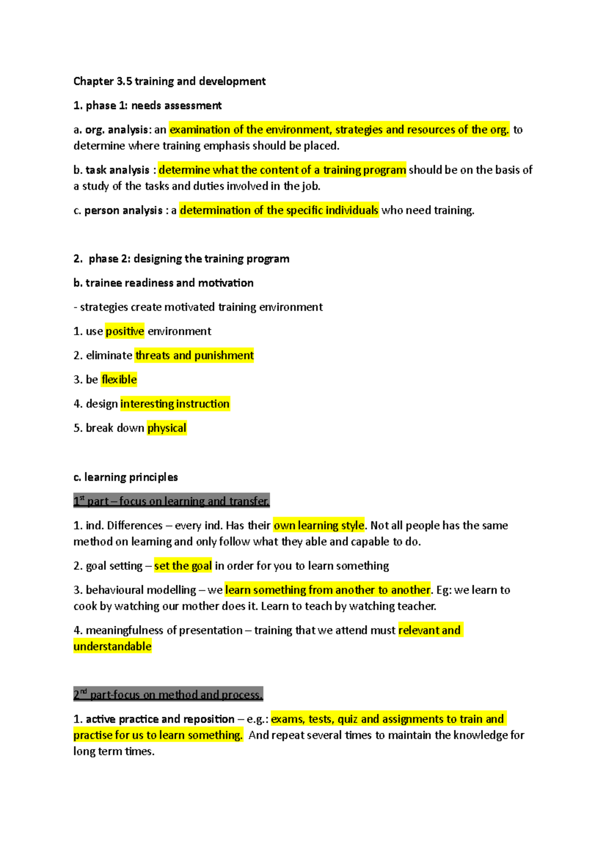 Short Notes HUMAN RESOURCES MANAGEMENT HRM533 CHP 5 - Chapter 3 ...