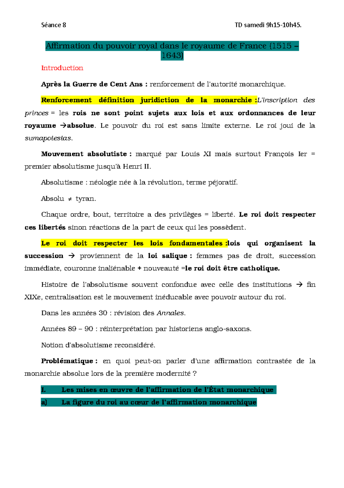 CM 8 Affirmation du pouvoir royal dans le royaume de France - Histoire ...