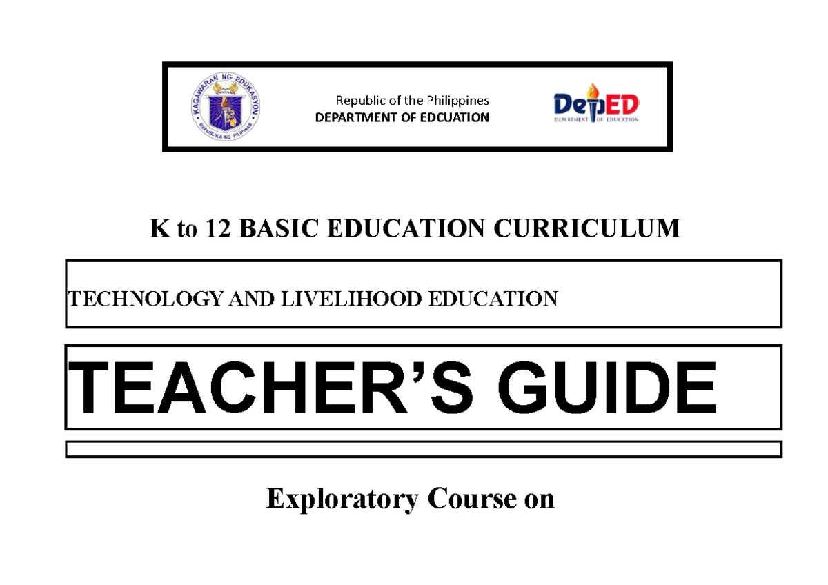 K TO 12 PC Hardware Servicing Teacher'S Guide - K to 12 BASIC EDUCATION CURRICULUM TECHNOLOGY ...