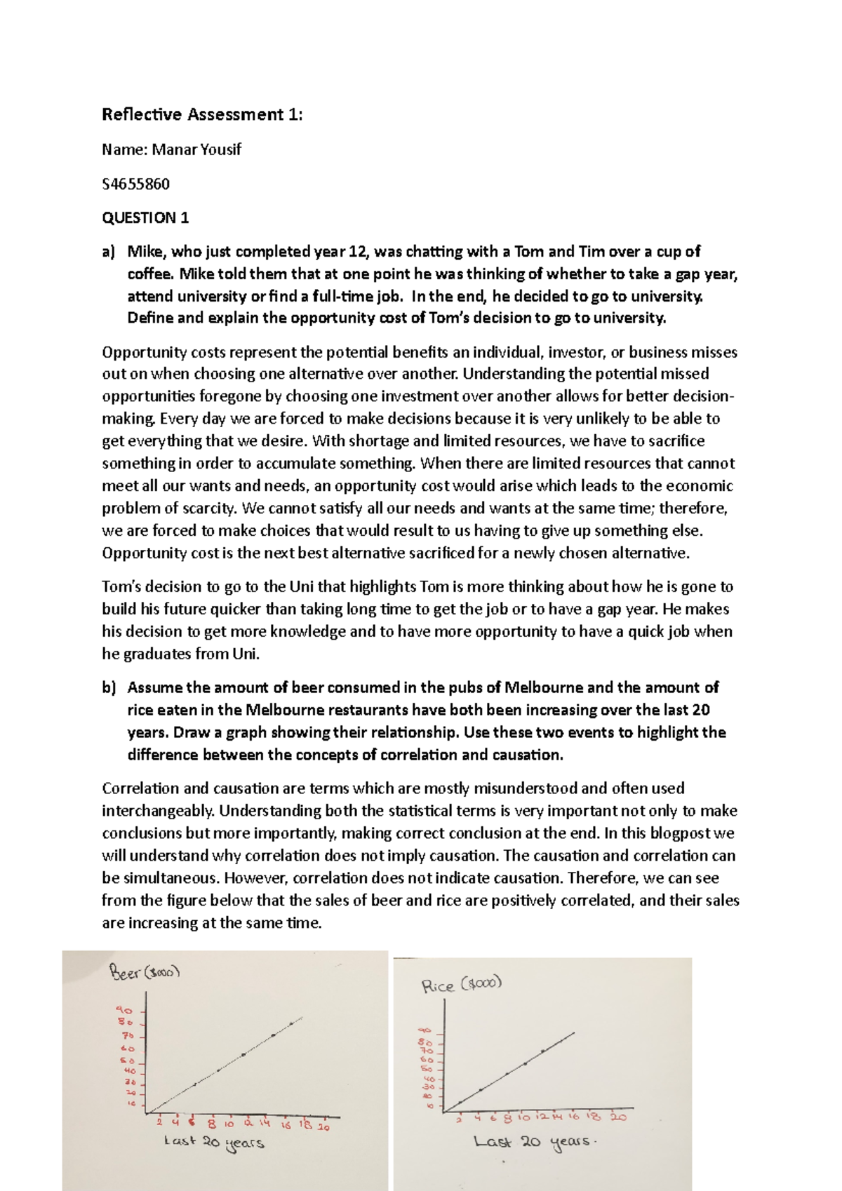 Reflective Assessment 1 - Mike told them that at one point he was ...