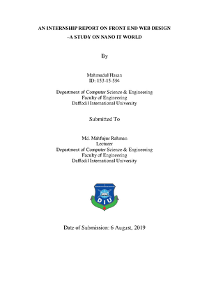 Internship Report - JUNIOR ACCOUNTANT OF I to B PVT. LTD AN INTERNSHIP ...