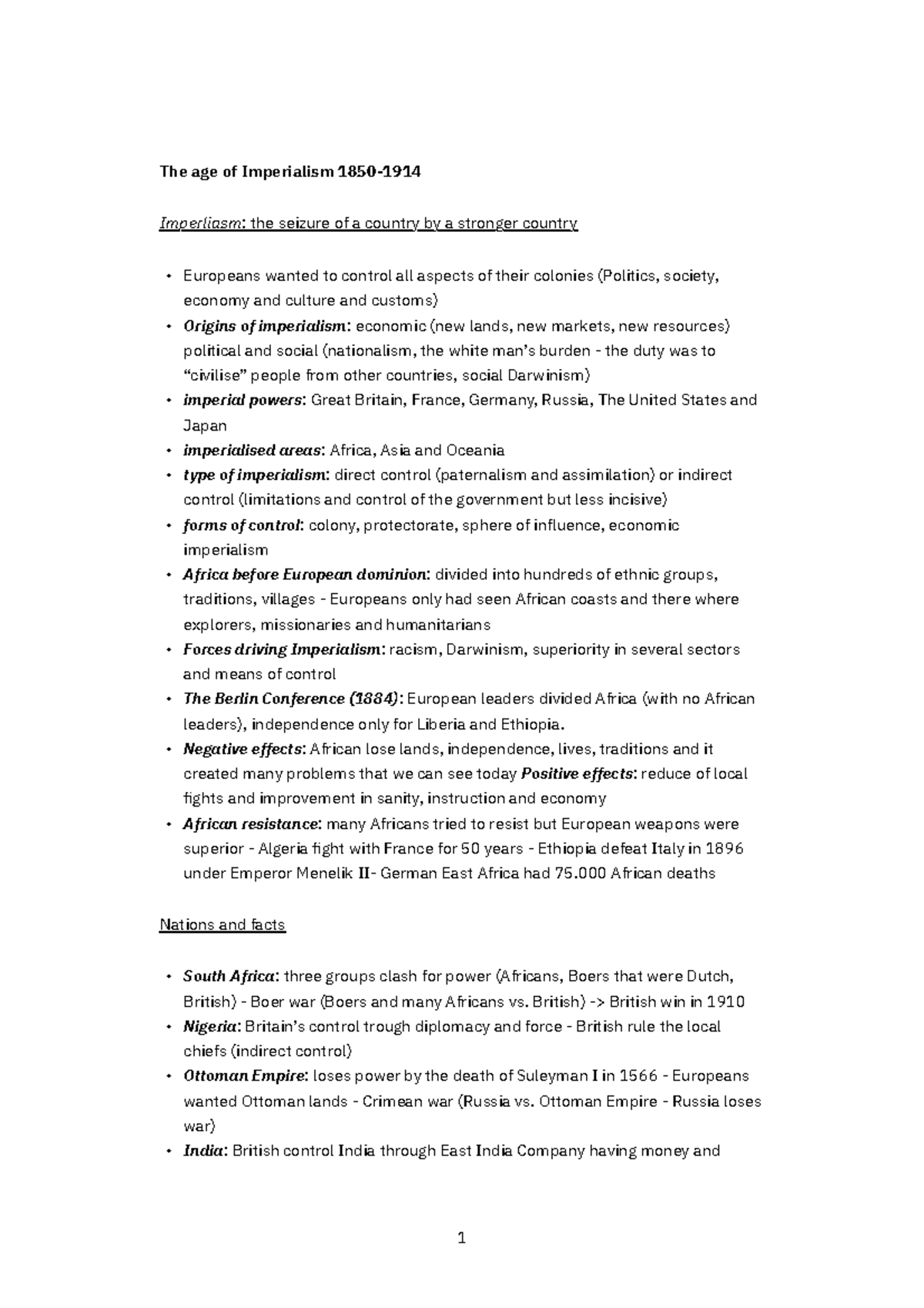 Age of imperialism - • • • • • • • • • • • • • • • The age of ...