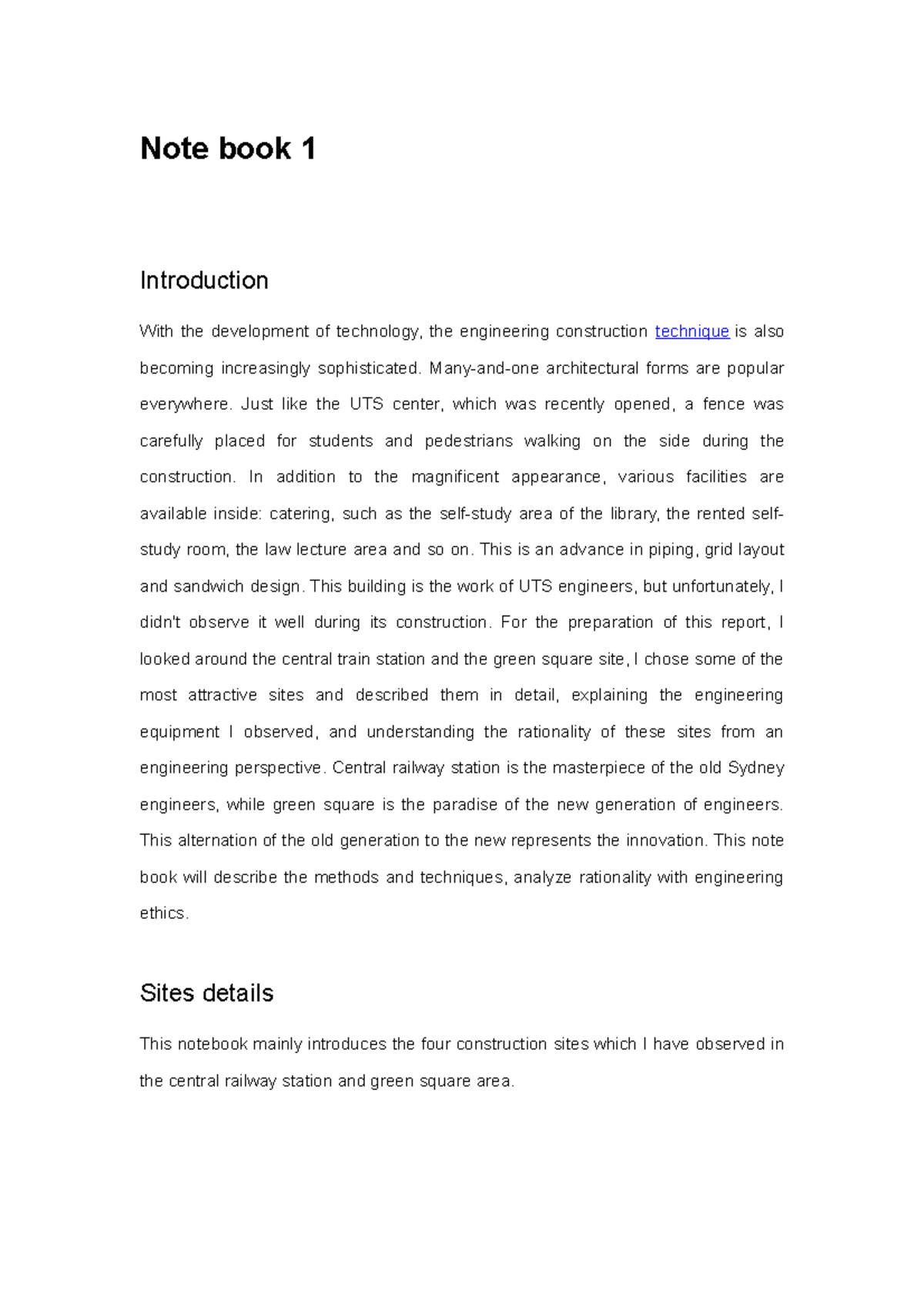 Notebook 1 - Grade: D - Note book 1 Introduction With the development ...