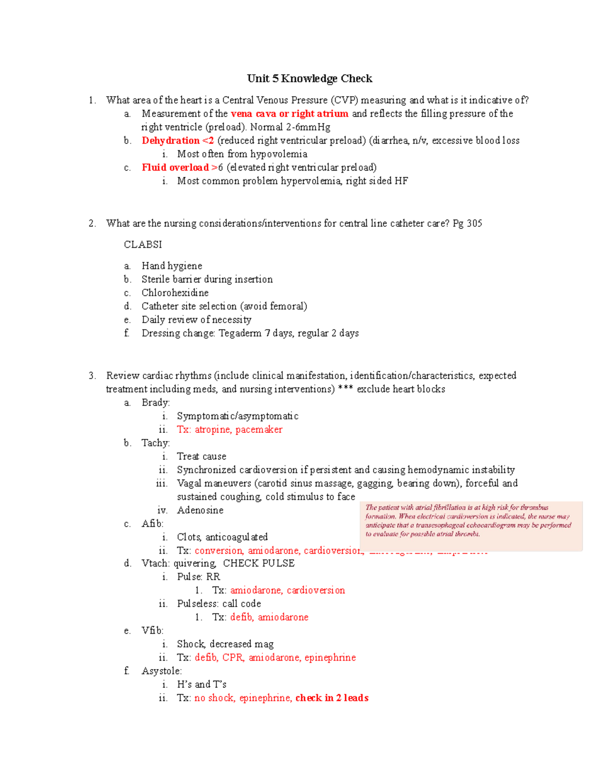 Unit 5 knowledge check - notes - Unit 5 Knowledge Check What area of ...