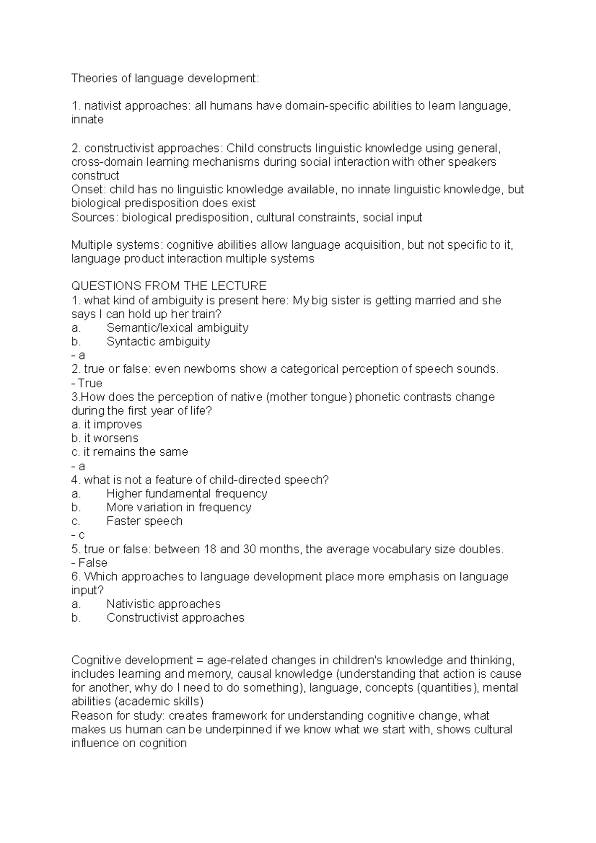 Theories of language development - Theories of language development ...