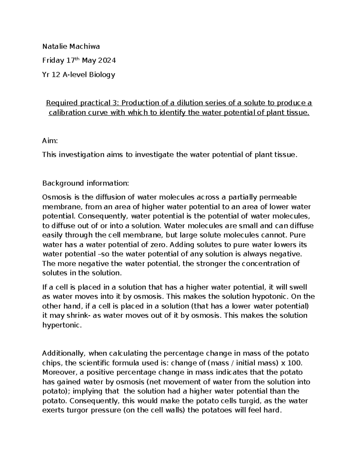 Natalie Machiwa's Biology Practical 3 Write Up - Natalie Machiwa Friday ...