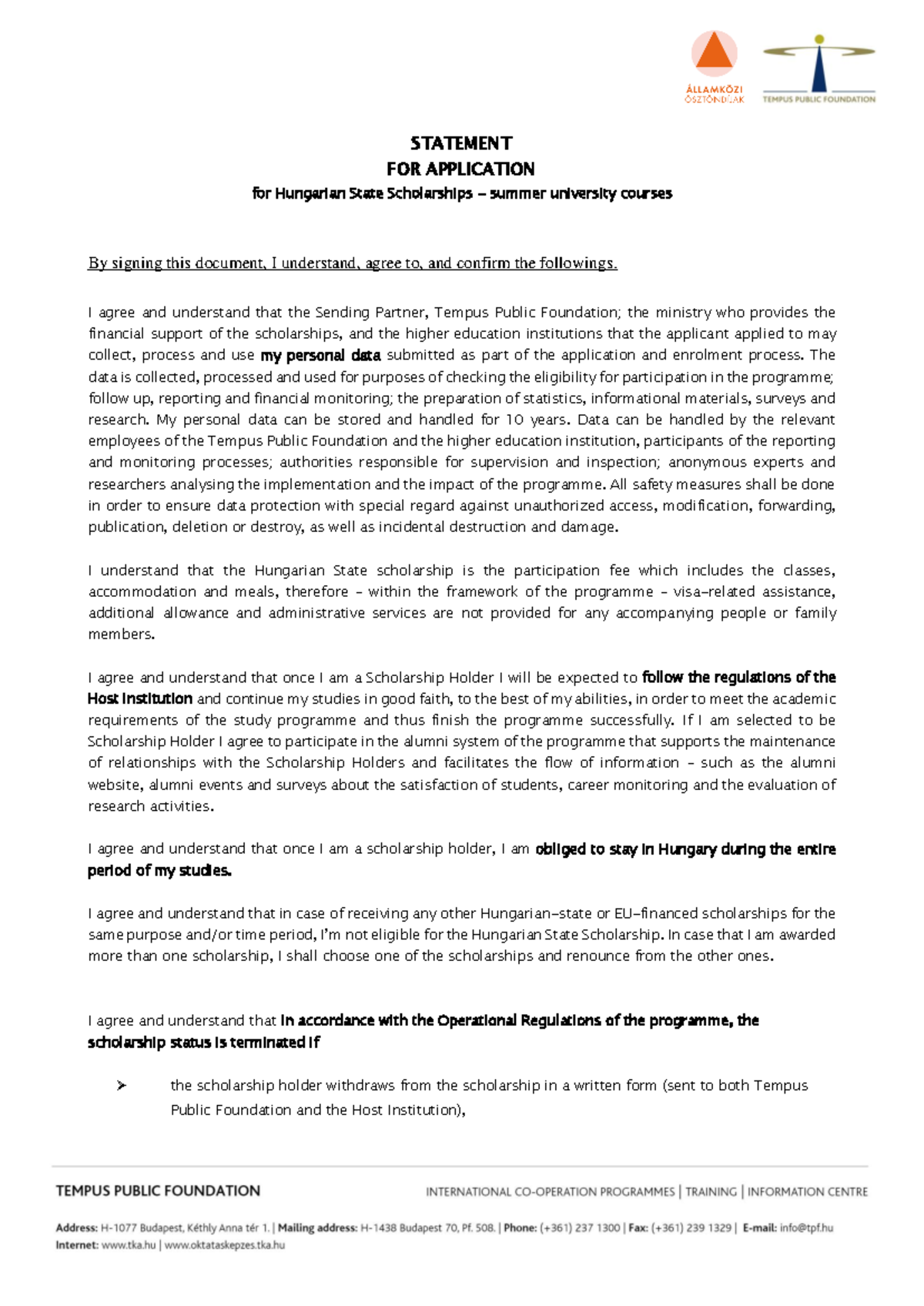 3m statement for application 2024 - STATEMENT FOR APPLICATION for ...
