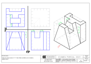 Geometria Descriptiva Examen Final - Evaluación Final (A) 2023 - 20 - A Semipresencial ...