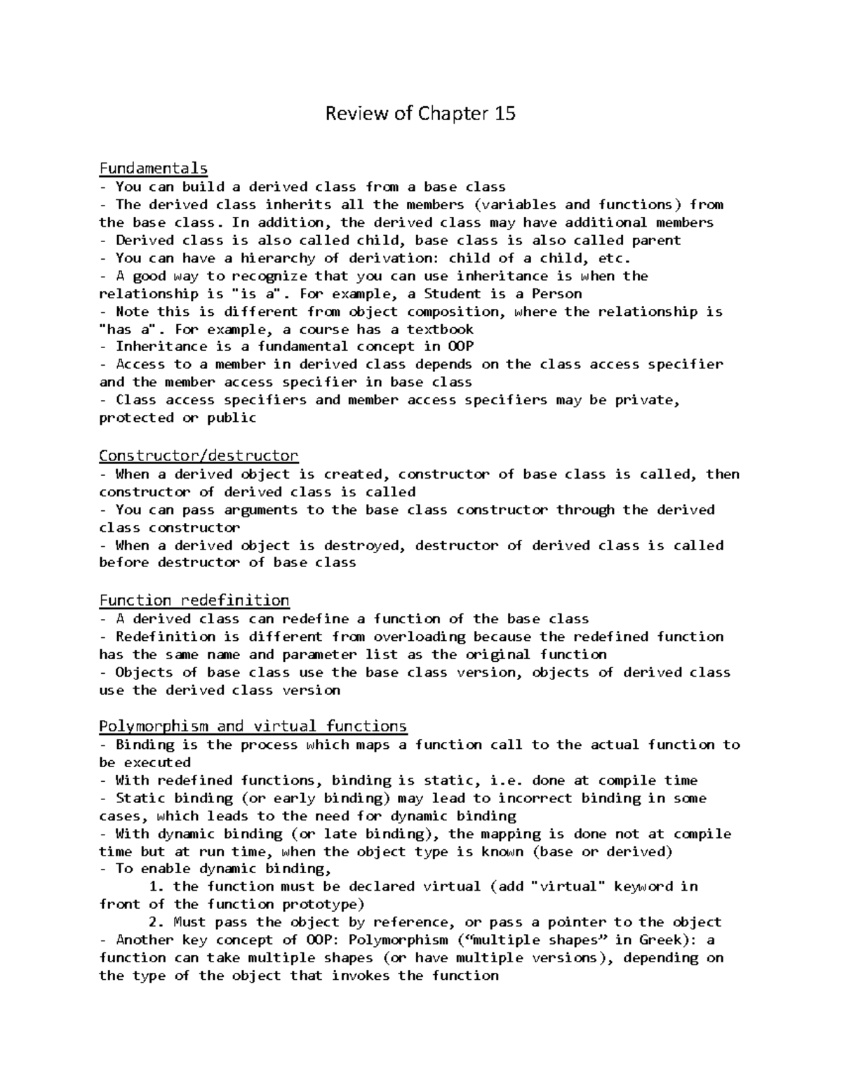 Review of chapter 15-v3 - Review of Chapter 15 Fundamentals You can ...