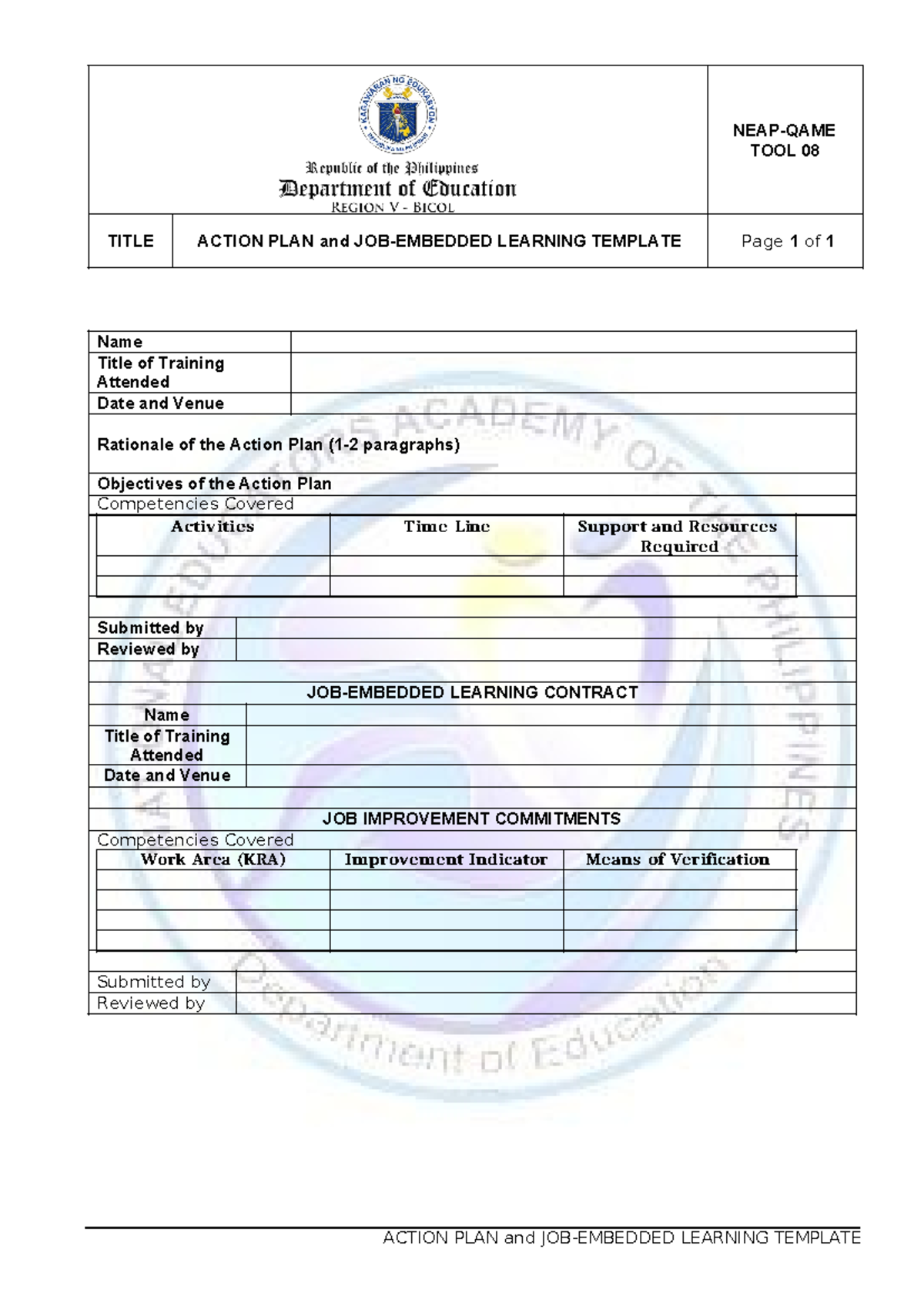 NEAP QAME TOOL 08 - Summary Purposive communication - NEAP-QAME TOOL 08 ...