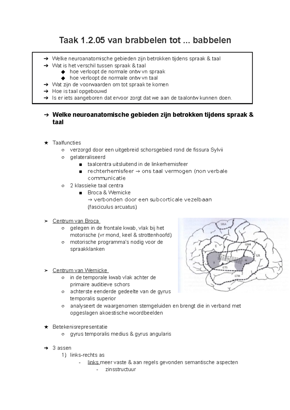 Taak 1.2.05 van brabbelen tot ... babbelen - Taak 1.2 van brabbelen tot ...