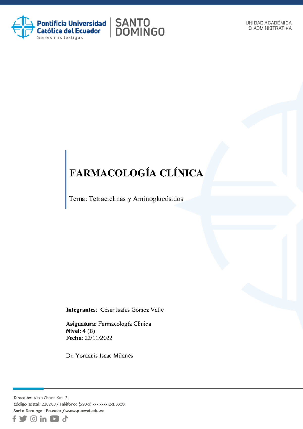 Informe tetraciclinas y aminoglucocidos - O ADMINISTRATIVA Dirección ...