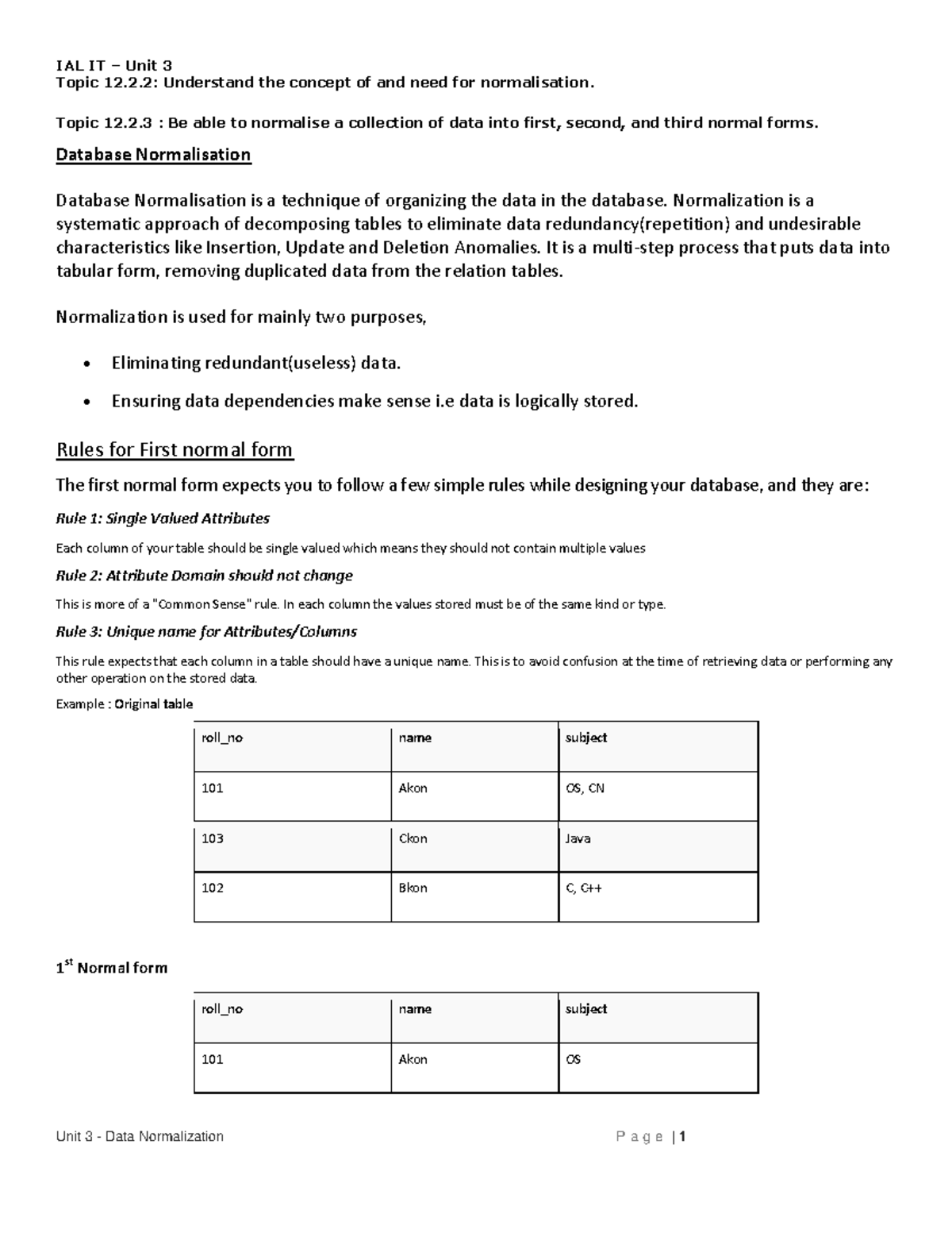 Topic 12 - clear alevel ICT notes - IAL IT – Unit 3 Topic 12.2 ...