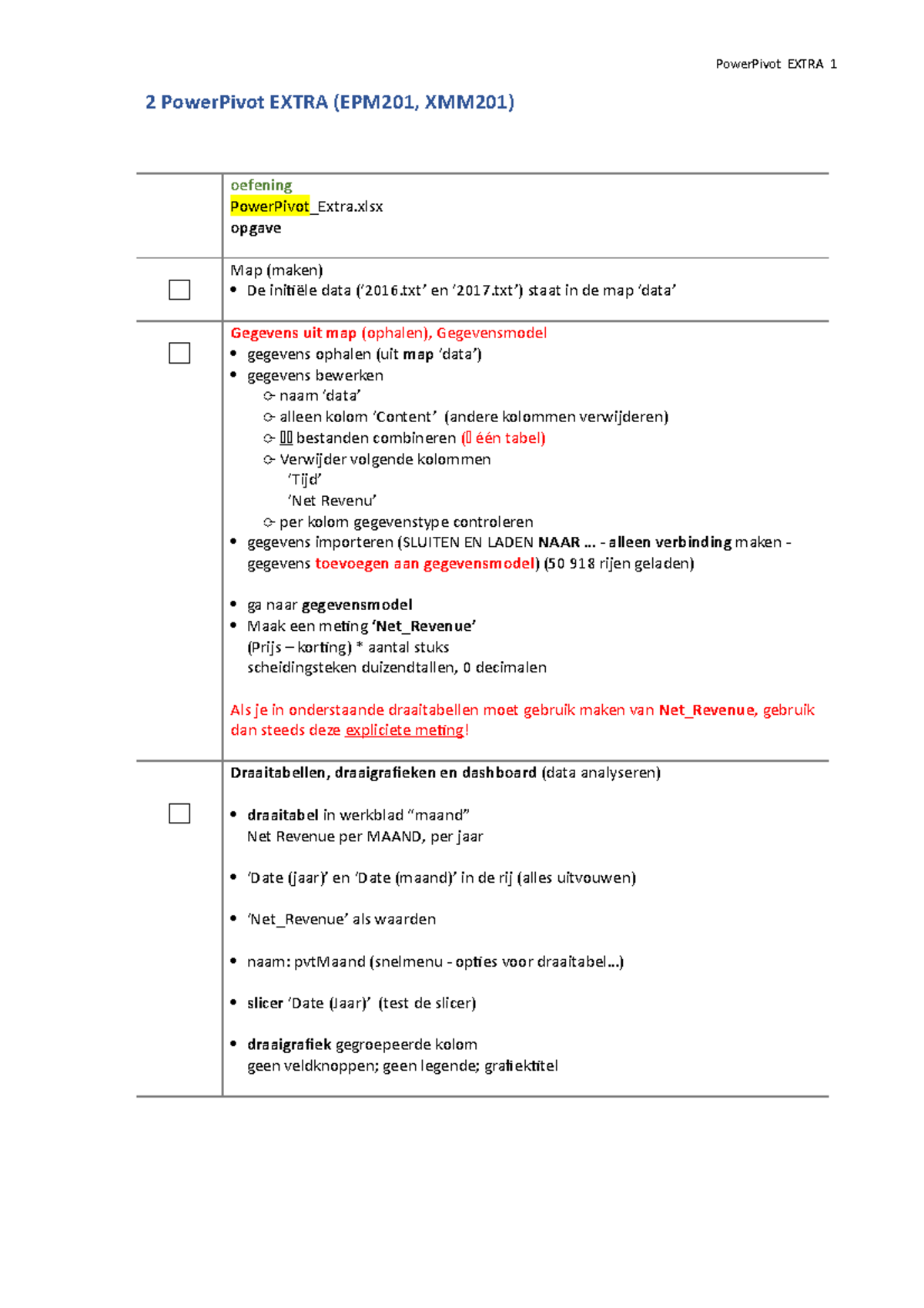 2019-2020 Power Pivot Extra - 2 PowerPivot EXTRA (EPM201, XMM201 ...