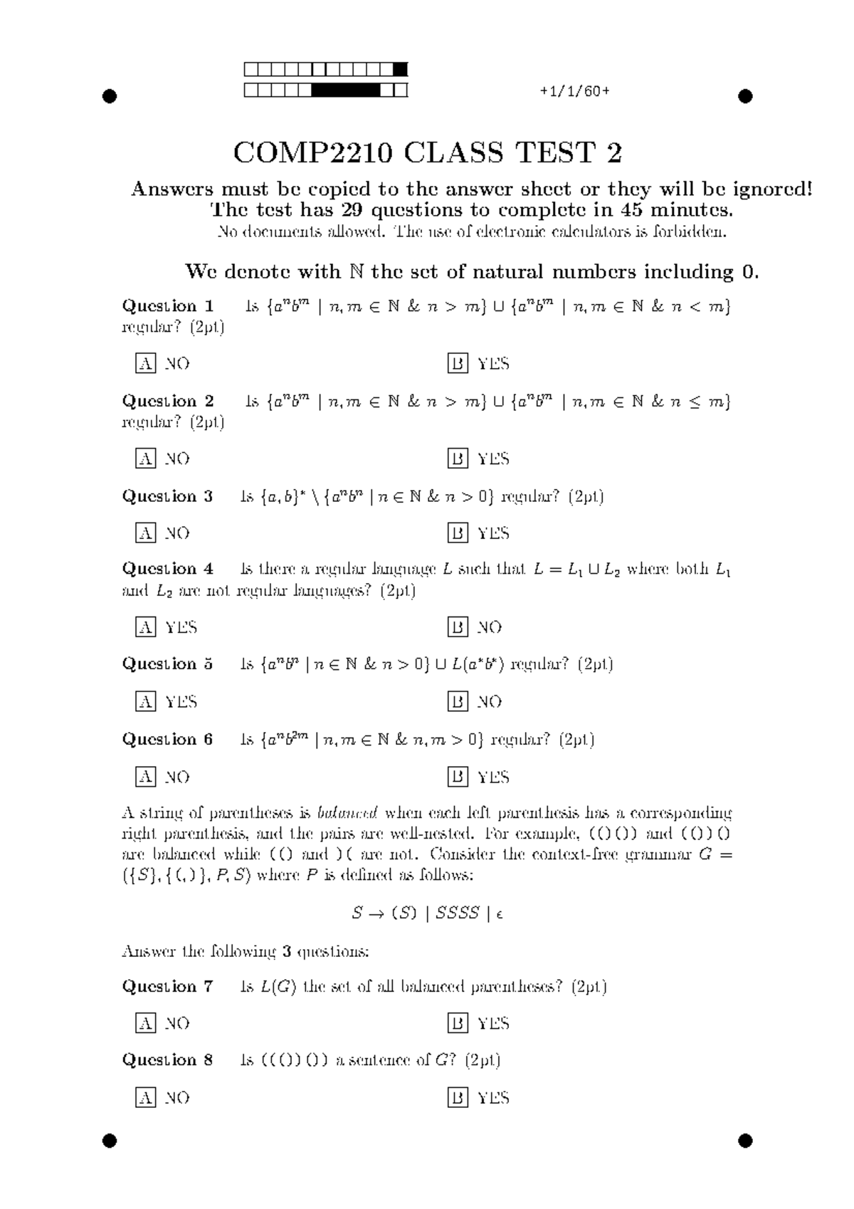 Sample/practice exam 14 November 2013, questions and answers - 01212340 ...