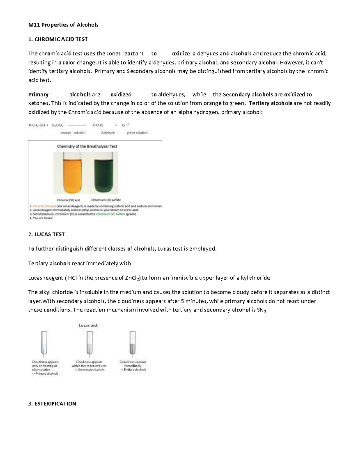 Properties of Alcohols M11 Properties Of Alcohols 1 CHROMIC ACID properties-of-alcohols-m11-properties-of-alcohols-1-chromic-acid
