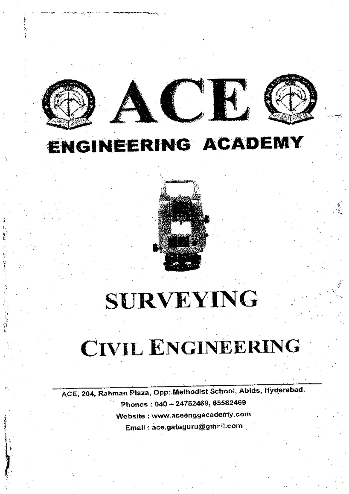 Surveying - aaaaaaaaaa - ACE ENGINEERING ACADEMY SURVEYING CIVIL ENGINEERING ACE, 204, Rahman ...