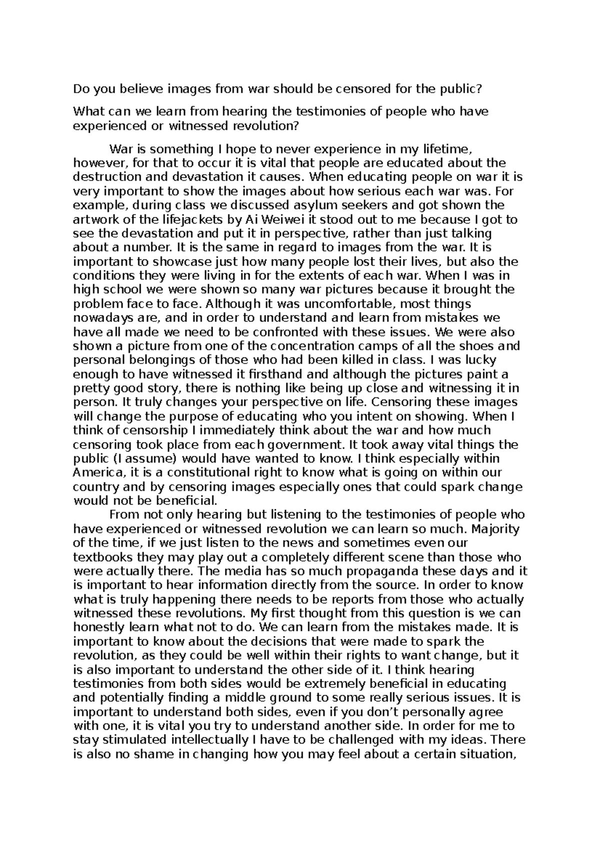 Reform journal - In this module, we have learned about conflict and ...