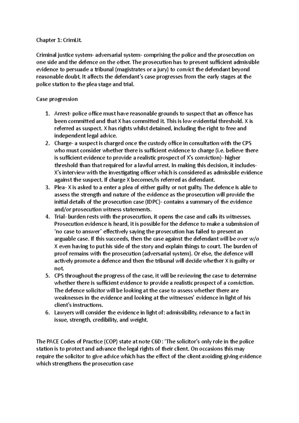 Sgs3 criminal litigation notes for practice - BPP - Studocu