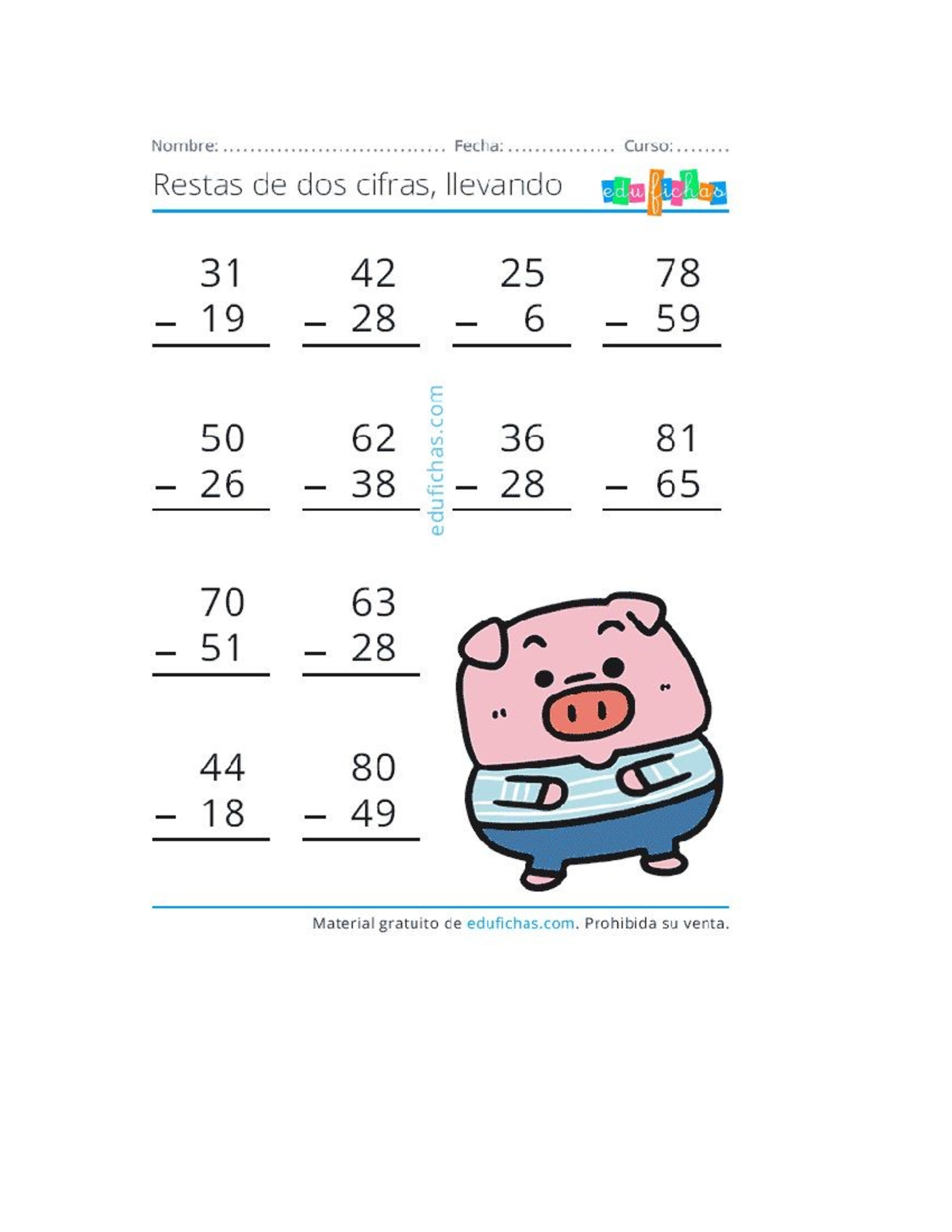 Said resta - estrategias logisticas - Nombre: Fecha: Curso: Restas de ...