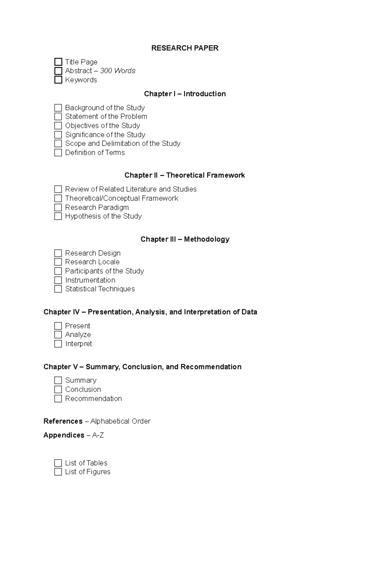 Research Paper - Parts AND Content - RESEARCH PAPER Title Page Abstract ...