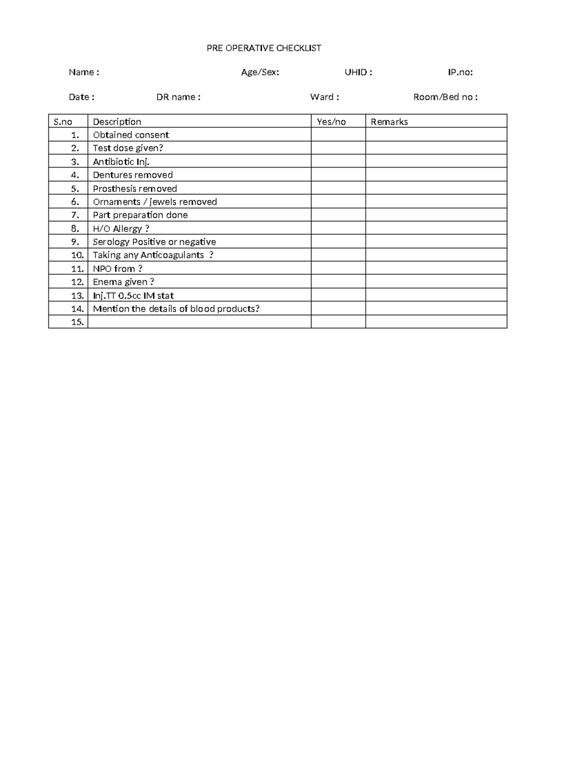 PRE Operative Checklist - Introduction To Quantum Computation - PRE ...