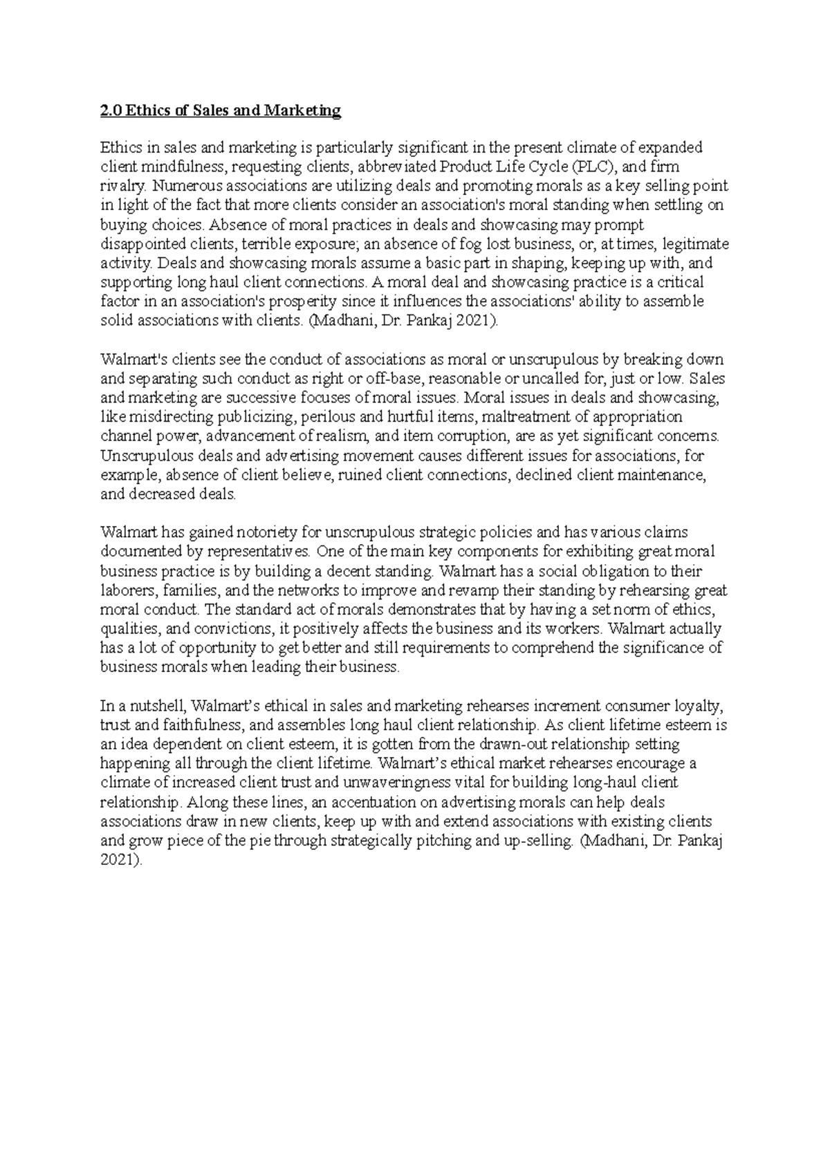 Ethics - law tutorial - 2 Ethics of Sales and Marketing Ethics in sales ...