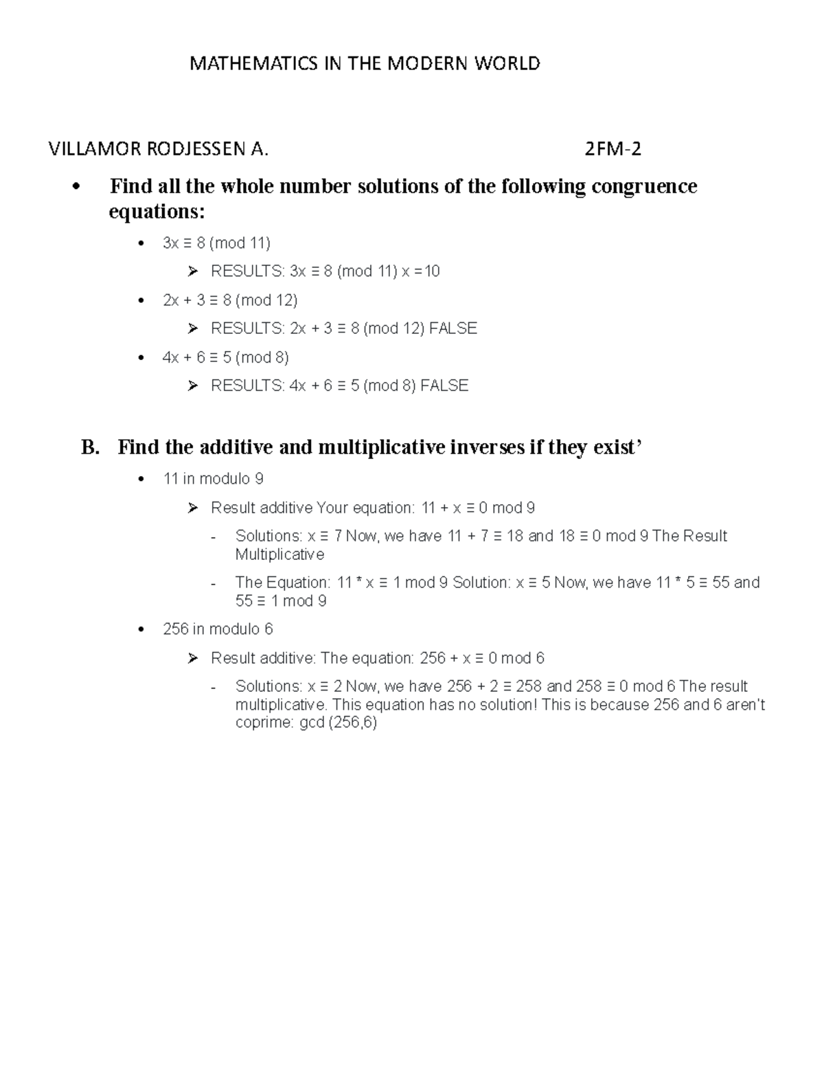 Mod-12-Lesson-1-Assignment Villamor Rodjessen A - MATHEMATICS IN THE ...
