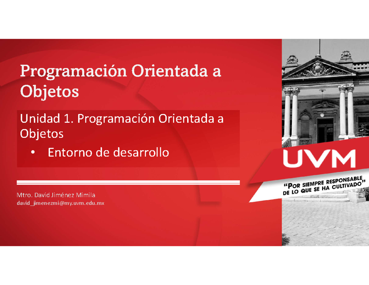 Notas POO Intro 02 - Programación Orientada a Objetos Programación ...