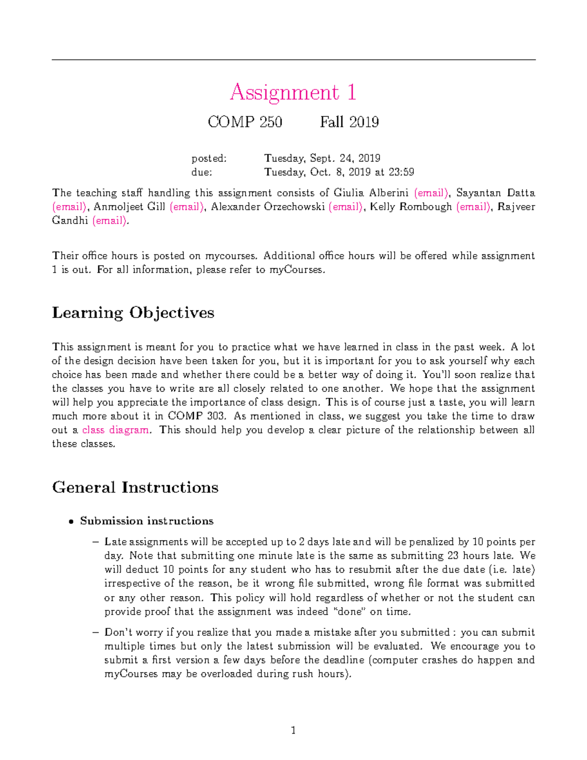assignment 1 - to practice with making design decisions - Assignment 1 ...