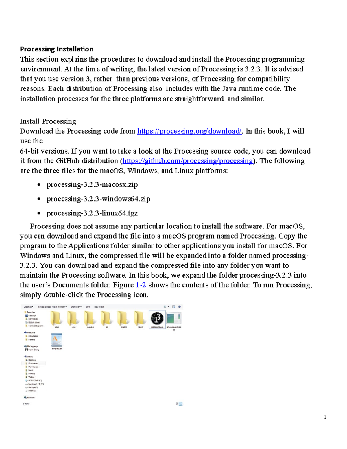 Processing Installation - At the time of writing, the latest version of ...