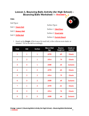 10705161.5 Physics Aviary Student Worksheet Guided Energy Loss Lab ...