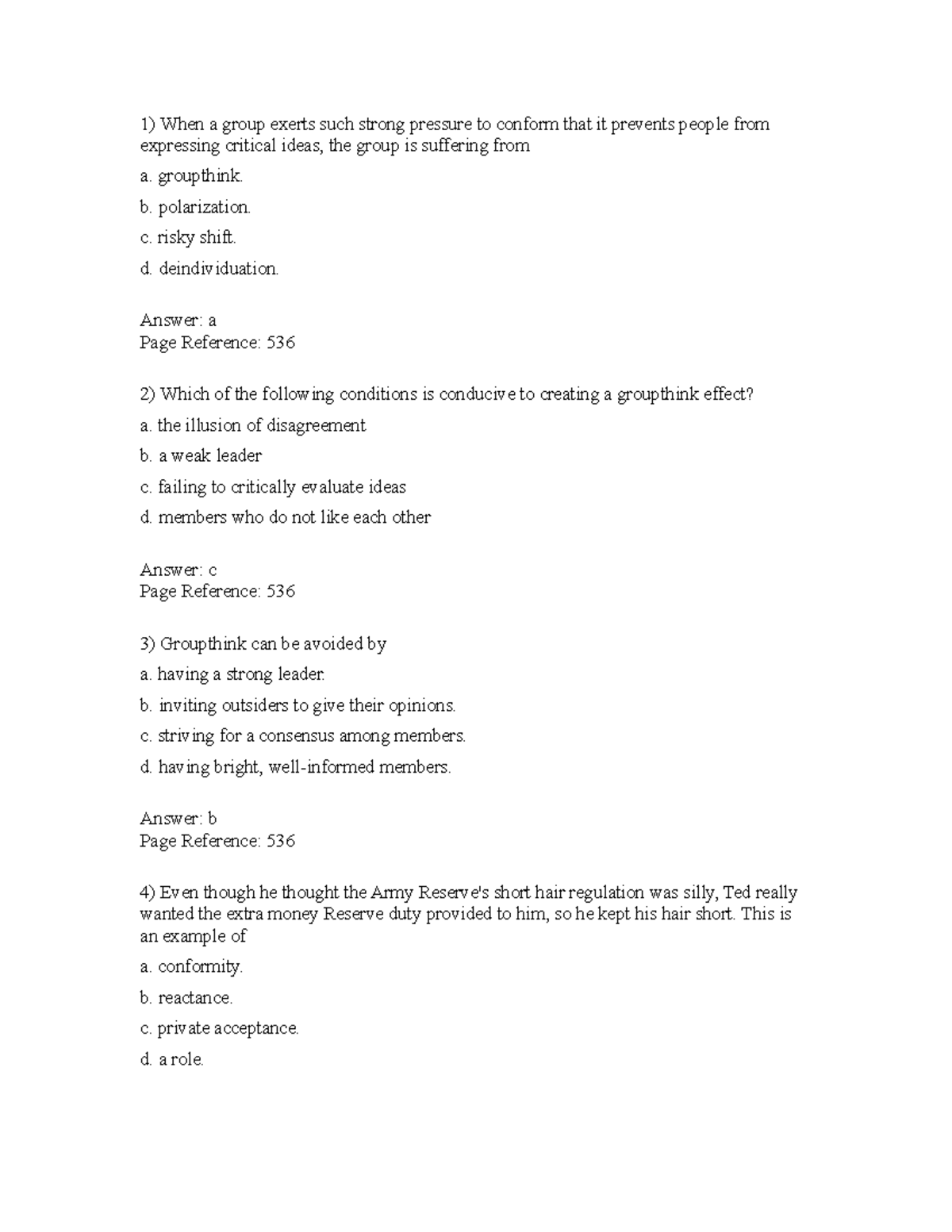 Chapter 13 Supplementary Questions-TIF - When a group exerts such ...